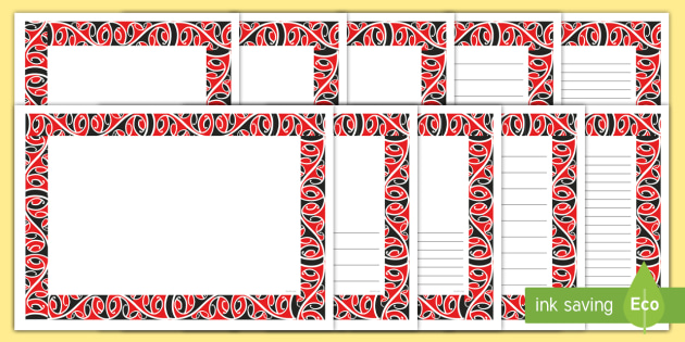 Mangopare Hammerhead Kowhaiwhai Page Border Pack