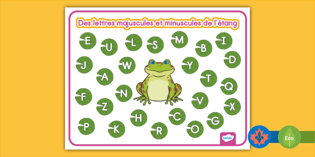 Pond Upper and Lower Case Letter Match French (teacher made)