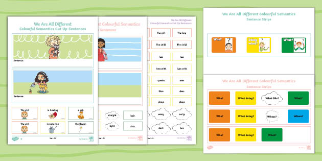 We Are All Different: Colourful Semantics (teacher made)