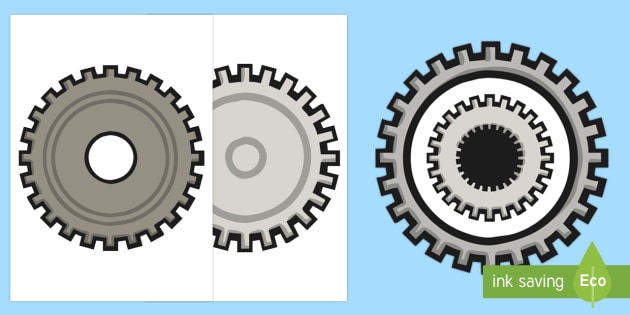 👉 Editable Cog Cut Outs (teacher made)