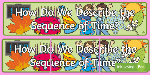 How Do We Describe the Sequence of Time? Display Banner