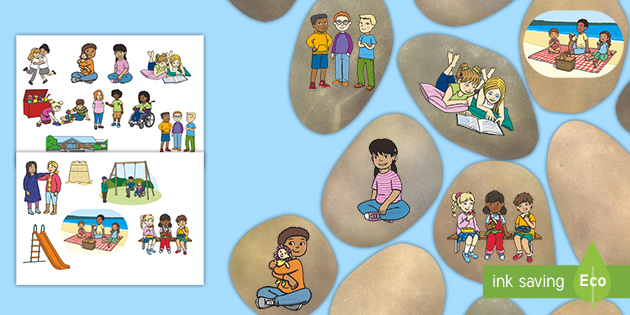 Friendship and Feelings Story Stone Cut-Outs (teacher made)