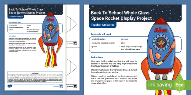 KS1 Back to School Space Rockets Whole Class Art Activity