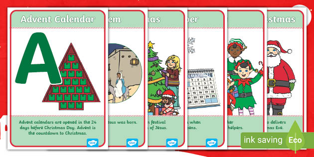 KS1 Christmas Alphabet Words — Festive Display Posters
