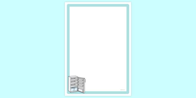 FREE! - Simple Blank Empty Fridge Page Border | Page Border | Twinkl