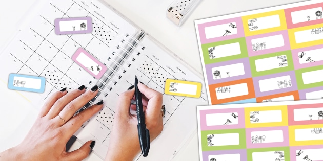 Meeting Planner Stickers - School Teachers - Editable Labels