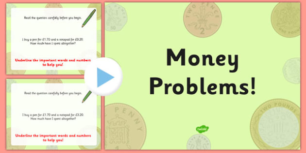 Money Problem Solving (teacher made)