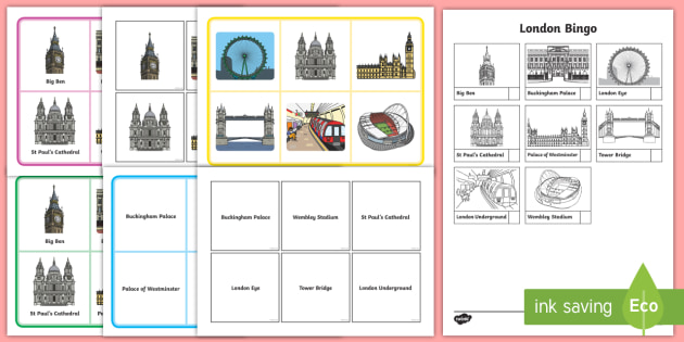 Bingo - London Landmarks Activity