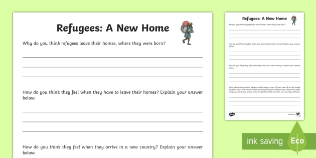 Refugees: A New Home Activity (teacher made)