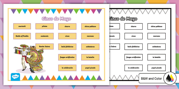 Cinco de Mayo Vocabulary Mat | Words List | Twinkl USA
