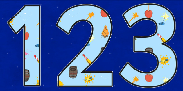 FREE! - Bonfire Night Display Numbers (teacher made)