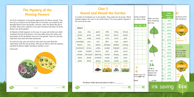 The Mystery of the Minibeasts Phonics Problem-Solving Game