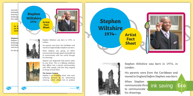 Stephen Wiltshire: Artist Fact File | KS3 | Beyond Secondary