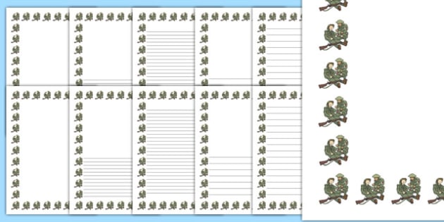 FREE! - Injured Soldier Portrait Page Borders- Portrait Page Borders