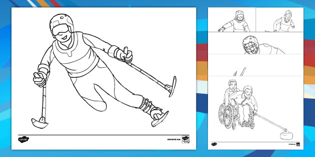 Winter Paralympics Coloring Sheets | Twinkl Resources