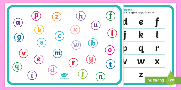 Alphabet 'Hide and Seek' Sensory Bin and Resource Pack