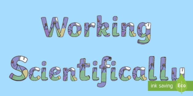Working Scientifically Display Lettering
