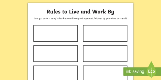 Rules to Live and Work by RE Activity