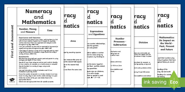 First Level Numeracy And Mathematics Number Money And Measure