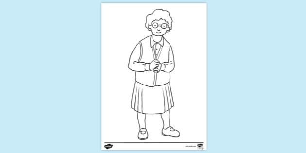 FREE! - Old Lady Colouring | Colouring Sheets (teacher made)