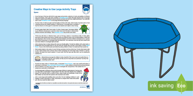 EYFS Ages 3-5 Large Activity Trays: Space | Twinkl