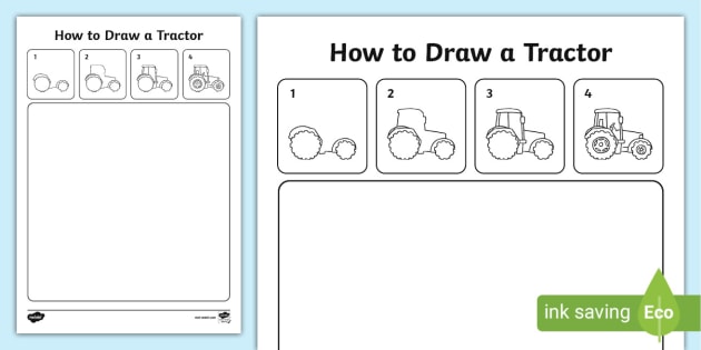 FREE! - How to Draw a Tractor (teacher made)