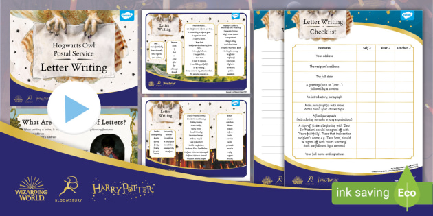 FREE! - Hogwarts Owl Postal Service Letter Writing Resource Pack
