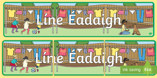 Clothes Line Display Banner Gaeilge (teacher made)