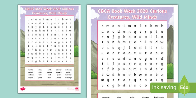 FREE! - CBCA Book Week 2020 Word Search (teacher made)