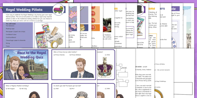 The Royal Wedding Learning from Home Activity Pack