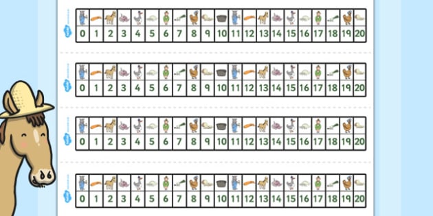 FREE! - Number Track 1-20 to Support Teaching on What's The Time, Mr Wolf?