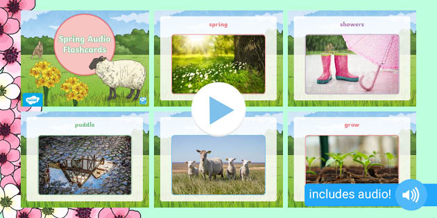 Spring Audio Flashcards (teacher made)