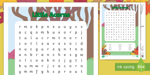 Little Acorns Word Search