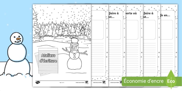 Ateliers d'écriture sur le thème de l'hiver