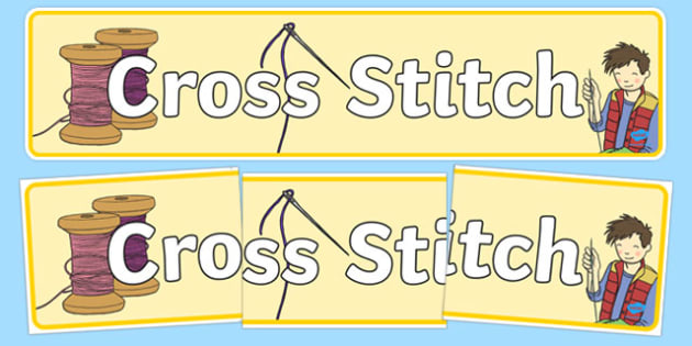 👉 Cross Stitch Display Banner