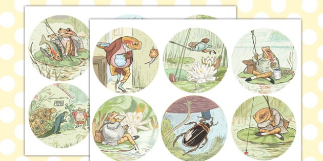 The Tale of Mr Jeremy Fisher Cut Outs 6 per A4