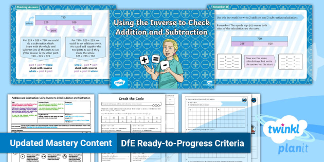 Y3 Using Inverse to Check Addition and Subtraction Lesson Pack