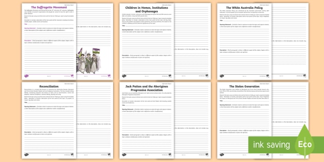 Year 6 History Experiences of Democracy Report Writing Frames Pack