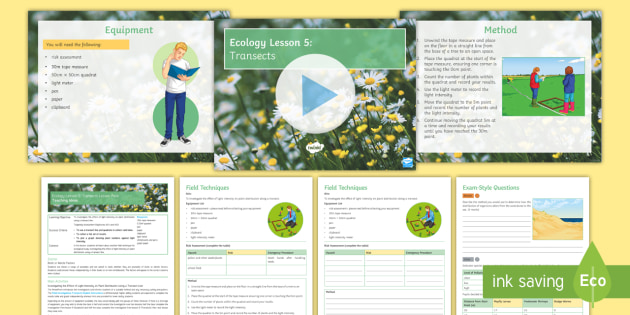 * NEW * GCSE AQA Ecology Lesson 5: Transects - required practical