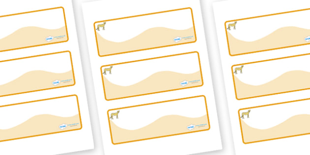 FREE! - Cheetah Themed Editable Drawer-Peg-Name Labels (Colourful)