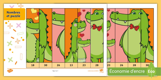 Nombres et puzzle (teacher made)