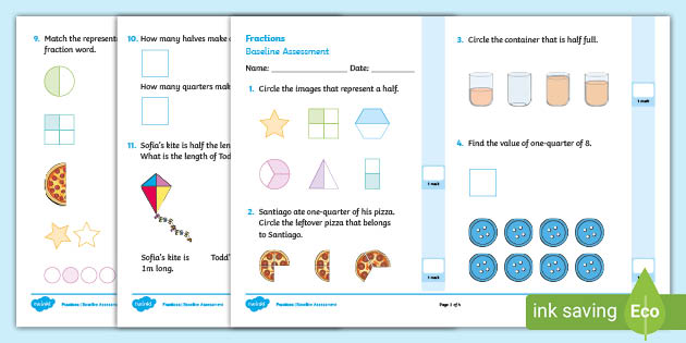 👉 Year 2 Fractions Baseline Assessment (teacher made)