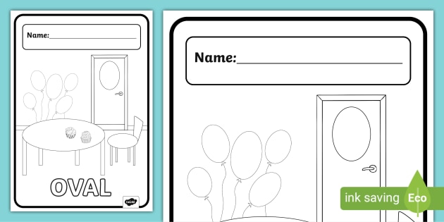 FREE! - Oval Shape Themed Colouring Book Cover