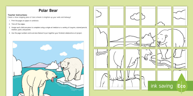 Polar Bear Collaborative Art Pack (teacher made)