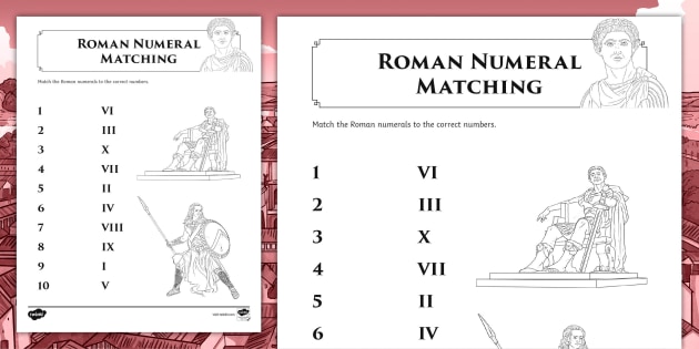 Roman Numerals Matching Activity (teacher made)