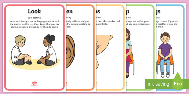3-6 The Five Ls of Listening Display Posters (teacher made)