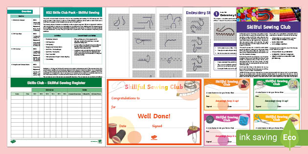 KS2 Skills Club Pack: Skillful Sewing (teacher made)