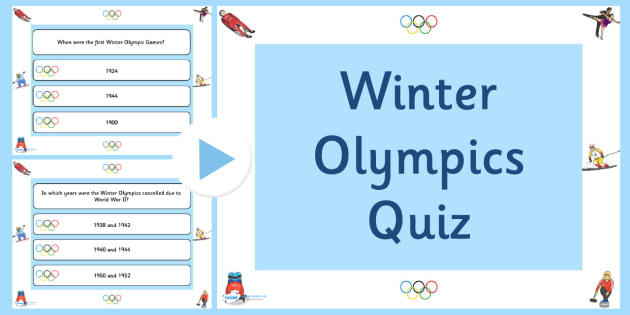 Winter Olympics PowerPoint Quiz - winter, olympic, seasons, quiz