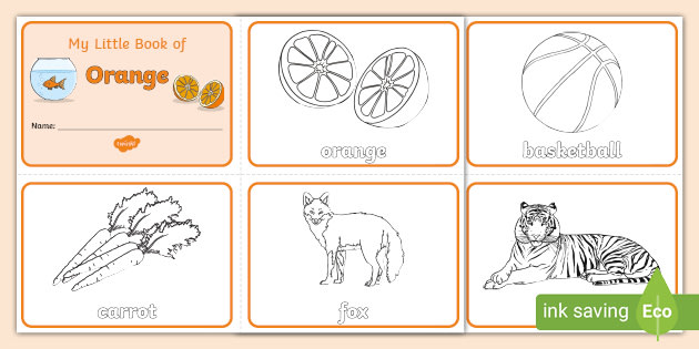 My Little Book of Orange Worksheets (teacher made)