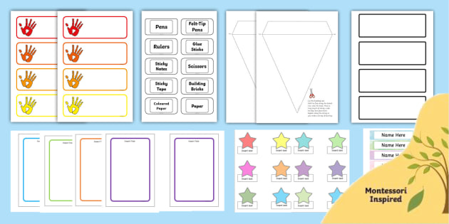 Montessori Label Templates Resource Pack (teacher made)